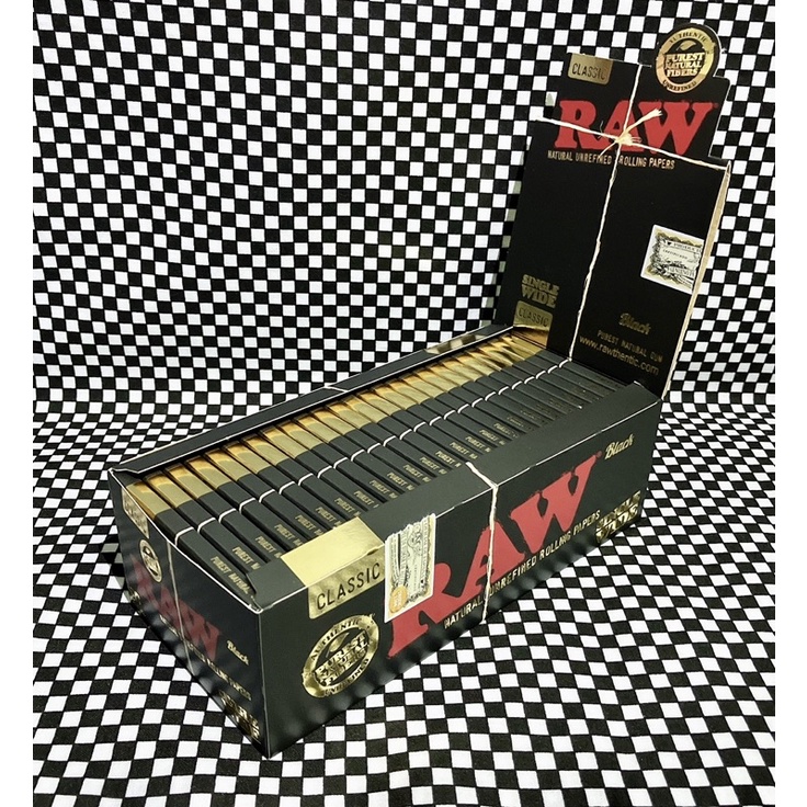 Raw Black Single Wide กระดาษ ขนาด 70 mm 50 แผ่น/ชิ้น(ของแท้100% ส่งไว ...