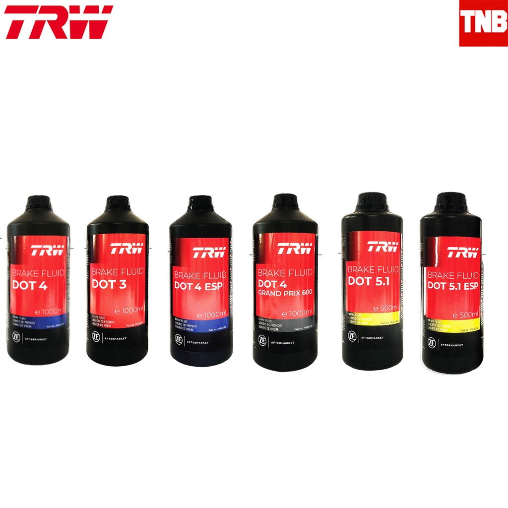 TRW น้ำมันเบรค Brake Fluid Dot 3 / Dot 4 / Dot 4 ESP / Dot 5.1 / Dot 5.1 ESP ขนาด 500 ML 1,000 ...