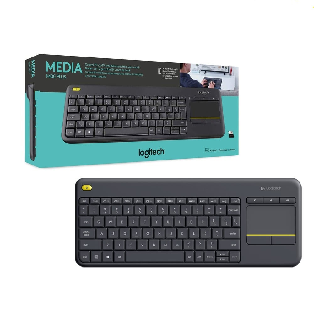 LOGITECH K400 Plus (TH/EN) USB Wireless Multimedia Touch Keyboard ...