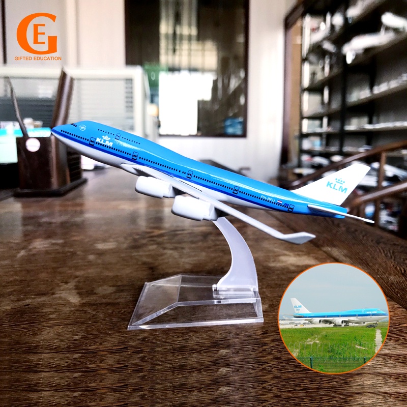 KLM Dutch Airlines Boeing B747 Aircraft Model Diecast Metal Simulation ...