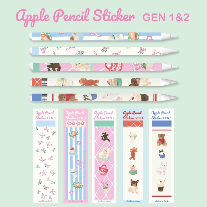 🧇🧸Apple Pencil Sticker GEN 1&2 สติ๊กเกอร์ติดปากกาapple ติดง่ายลอกออกไม่ ...