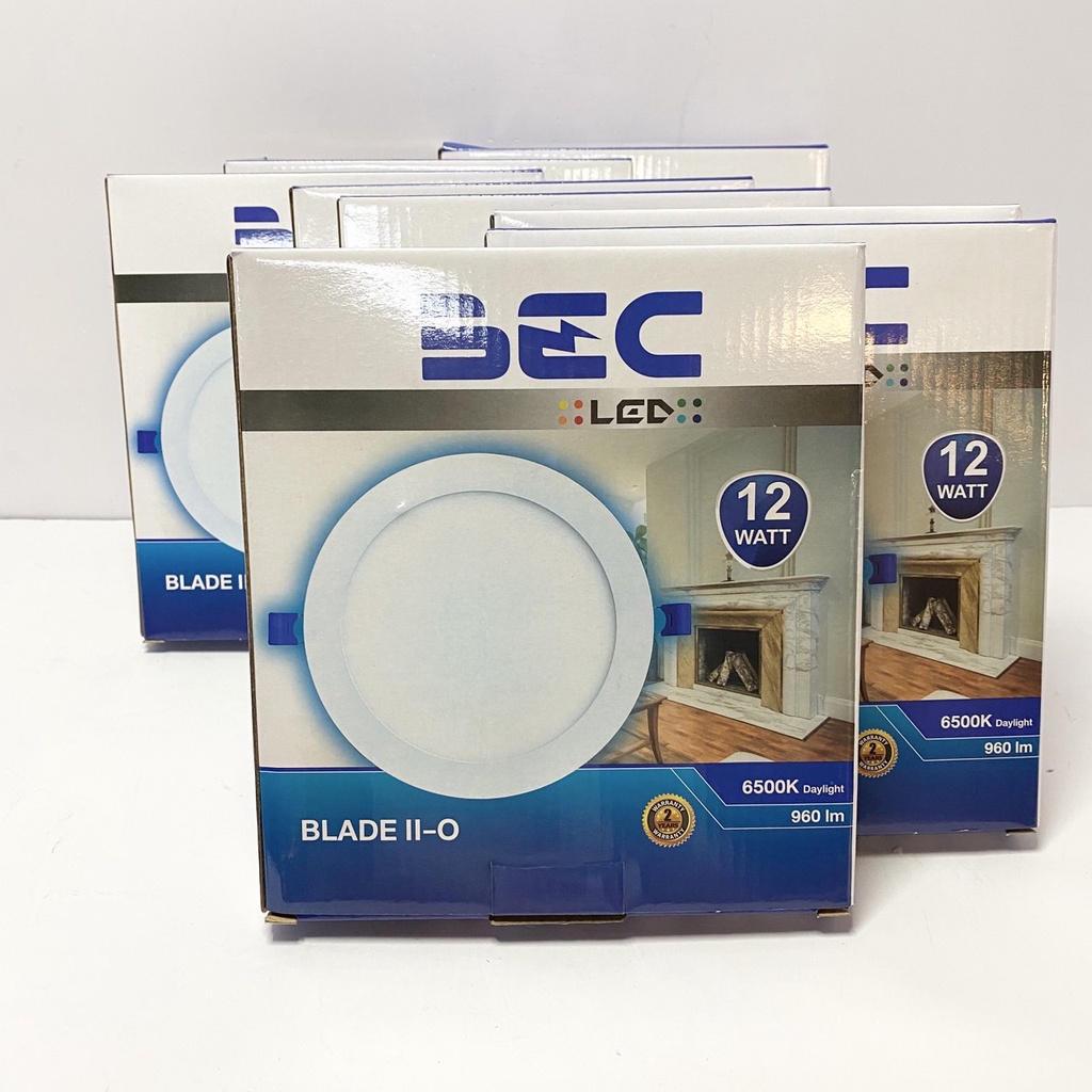 แพ็ค10ชุด โคมไฟ ดาวน์ไลท์ LED Downlight 12W แบบฝัง แสงสีขาว ทรงกลม BEC ...