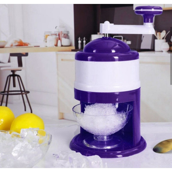 ICE SHAVER / MANUAL ICE CUBES SHAVER / SNOW CONE BLUE ICE CRUSHER ...