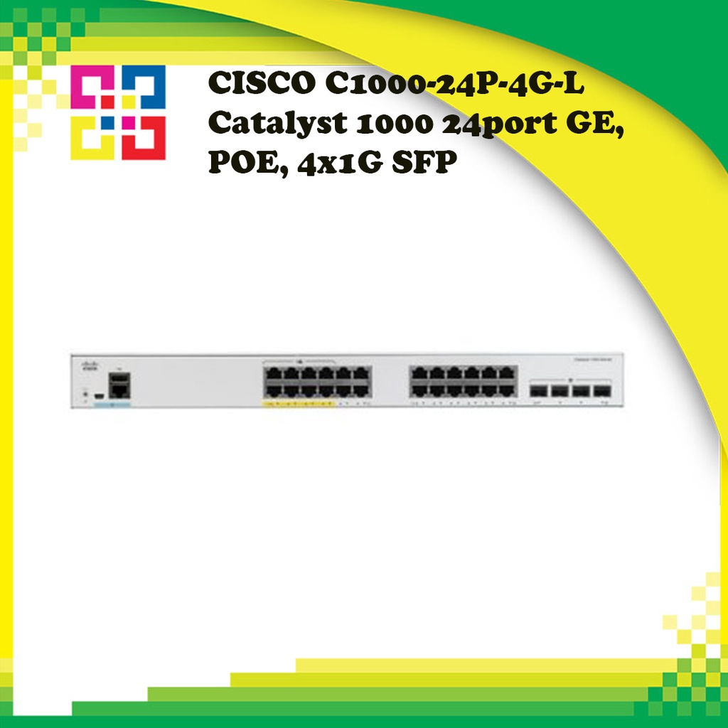 CISCO C1000-24P-4G-L Catalyst 1000 24port GE, POE, 4x1G SFP | Shopee Thailand