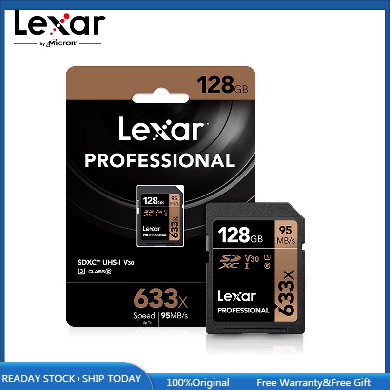 ของแท้ Lexar Flash Card SD 64G 256GB 32GB UHS-I 128GB 512GB ความเร็วสูง ...