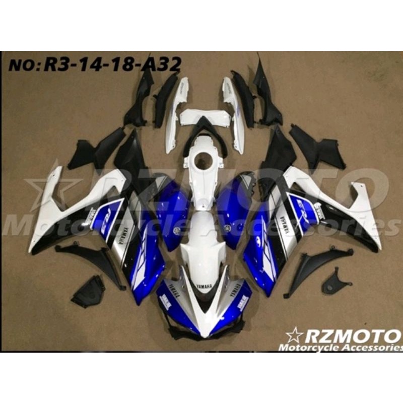 ชุดสี yamaha YZF r3ปี 14-17ชุดแฟริ่ง r3รับทำชุดแฟริ่งแต่ง R3 ชุดสี yamaha r3 รับทำลาย yamaha r3 ...