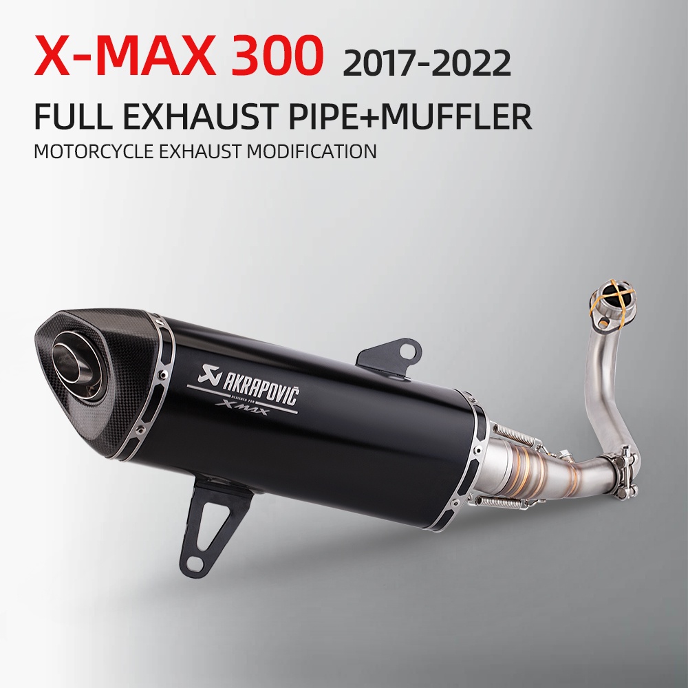 Xmax300 Xmax ฟิตติ้งท่อ ปลายตรงของคอรุ่น Akrapovic ปากดํเคฟลาาคาร์บอน ...