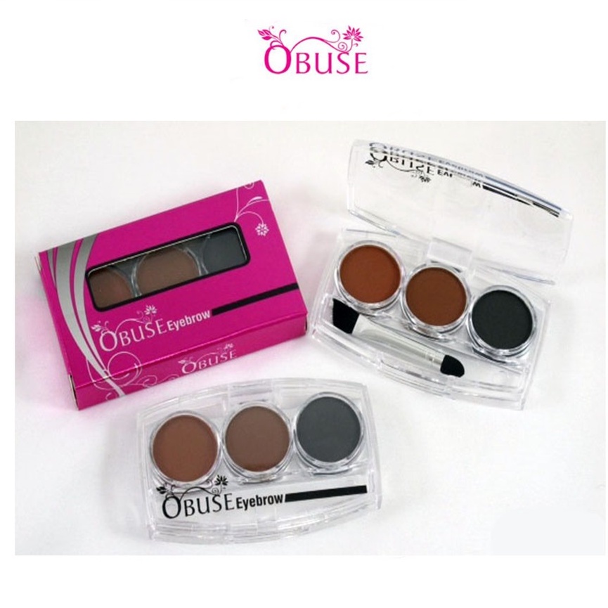 Obuse Eyebrow OB039 โอบิวส์ ตลับเขียนคิ้วฝุ่น(6กรัม) | Shopee Thailand