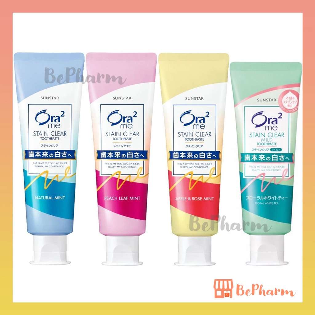 ยาสีฟันผสมฟลูออไรด์ Ora2 me Stain Clear Toothpaste/ Ora2 Stripe ...