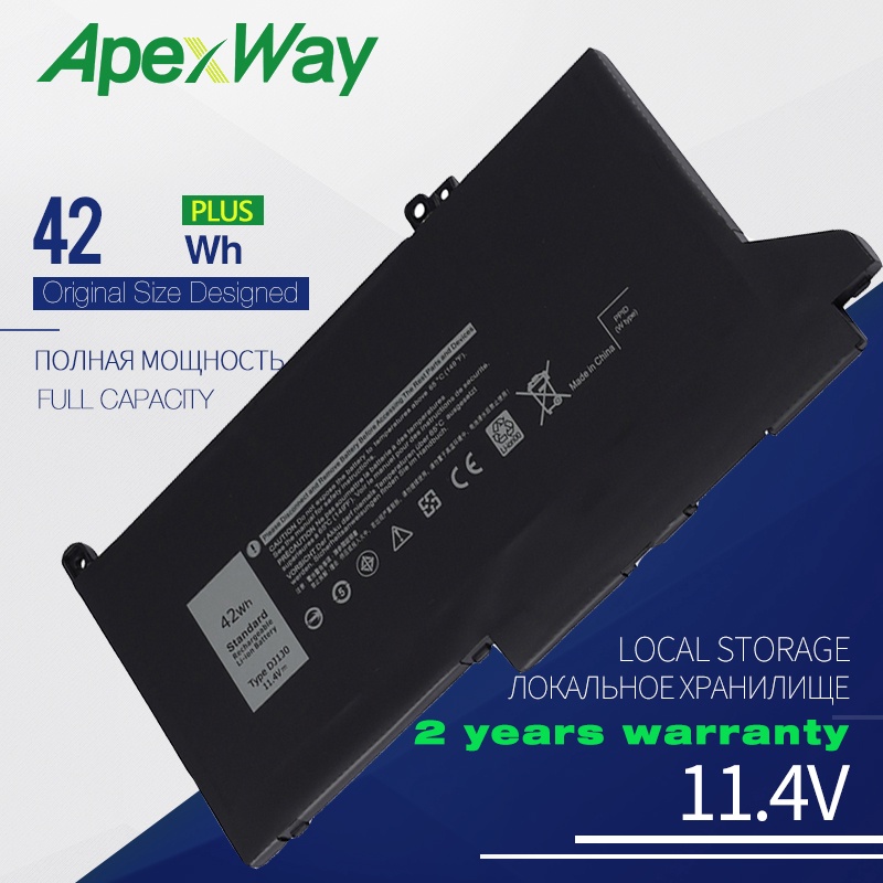 11.4V 42WH DJ1J0 Laptop Battery For DELL Latitude 12 7000 7280 7380 ...