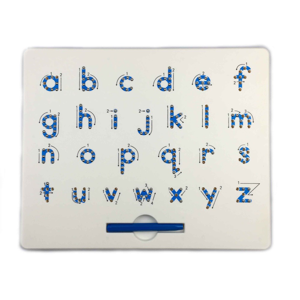 Magnetic Tablet Drawing Board Pad Toy Bead Magnet Stylus Pen Alphabet ...