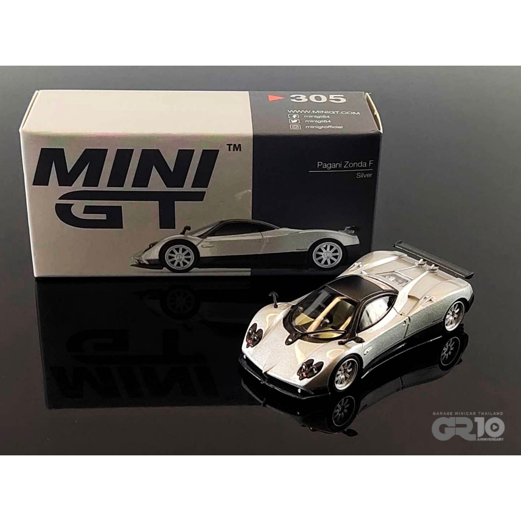 Pagani Zonda F Silver RHD 1:64 (MINIGT) | Shopee Thailand