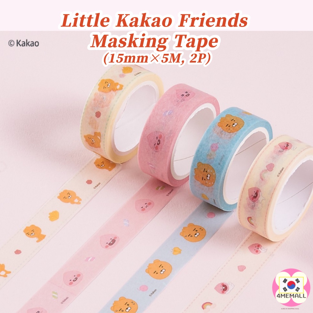 [Daiso Korea] Little Kakao Friends Masking Tape 15mm* 5M (2P) , sticker ...