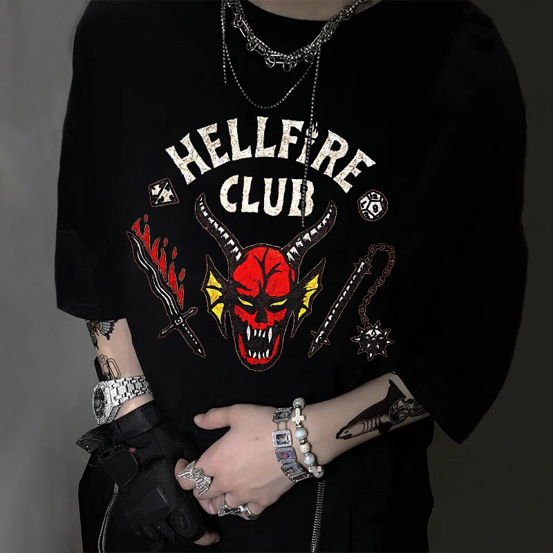 ฮาราจูกุ สเตรนเจอร์ ธิงส์ 4 เสื้อยืด ไมค์ ที คอตตอน เสื้อยืดเสื้อยืด ...