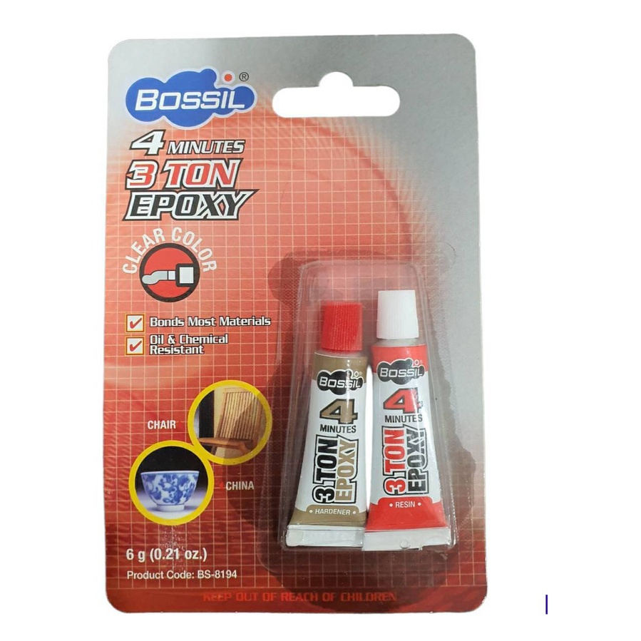 Bossil 4 Minutes 3Ton EPOXY BS-8194 (สีใส) กาวอีพ็อกซี่ ขนาด 6 กรัม ...