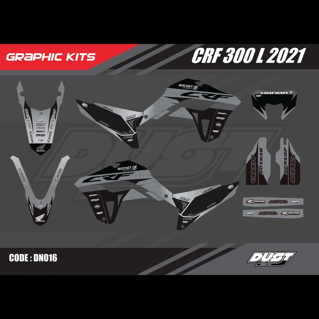 สติ๊กเกอร์วิบาก Honda CRF 300L 2021 ทั้งคัน Graphic kit สติ๊กเกอร์ ...