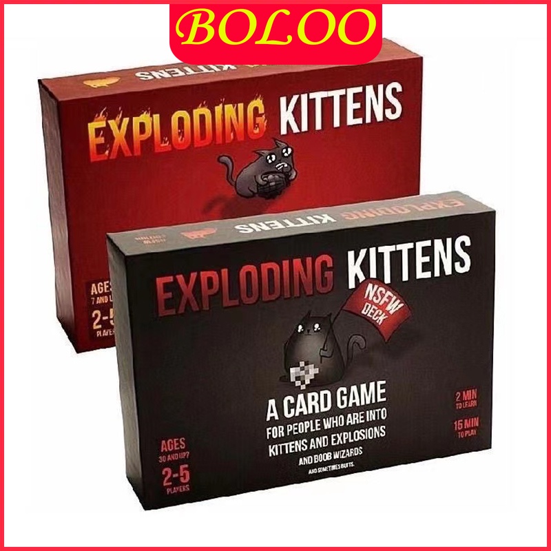 บอร์ดเกมExploding / Imploding / Streaking kittens Board game เล่นได้2-9คน | Shopee Thailand