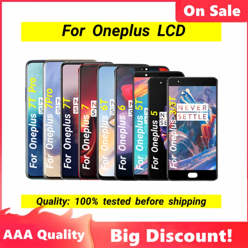 Original AMOLED For Oneplus 3 LCD 3T 5 6T 7 7T 7pro 7T pro LCD Display ...