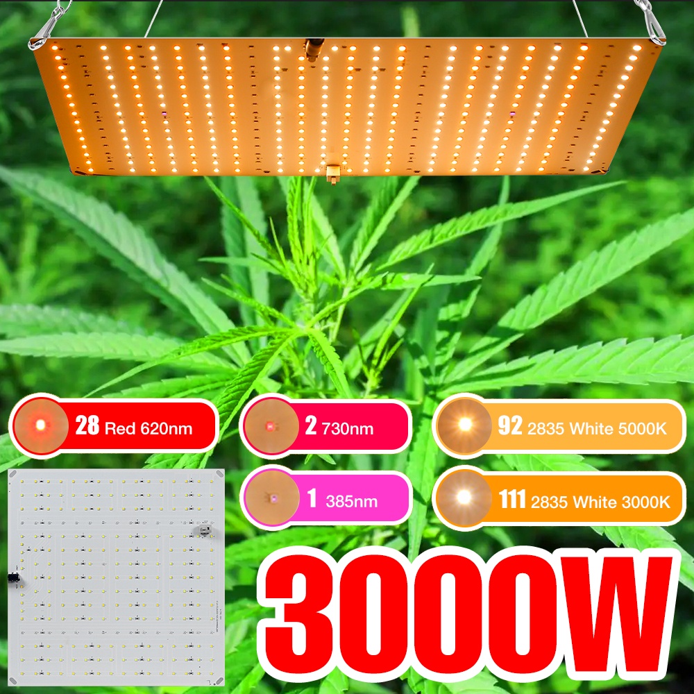 🔥3000W🔥ไฟปลูกต้นไม้ LED Grow Light Full Spectrum 2000W UV+IR ไฟไฮโดรโปน ...