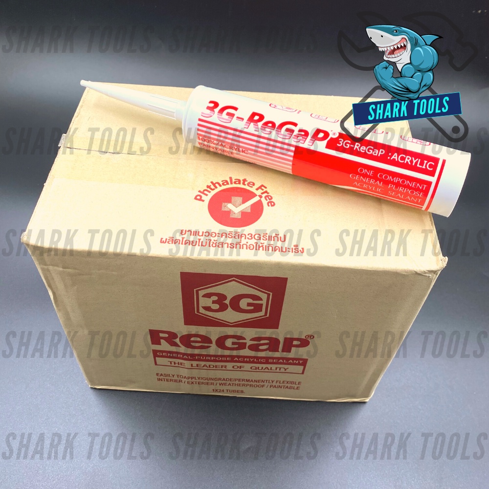 (ยกกล่อง 24 หลอด) กาวอะคริลิค ยาแนว เเด็ป ยี่ห้อ 3G-REGAP | Shopee Thailand