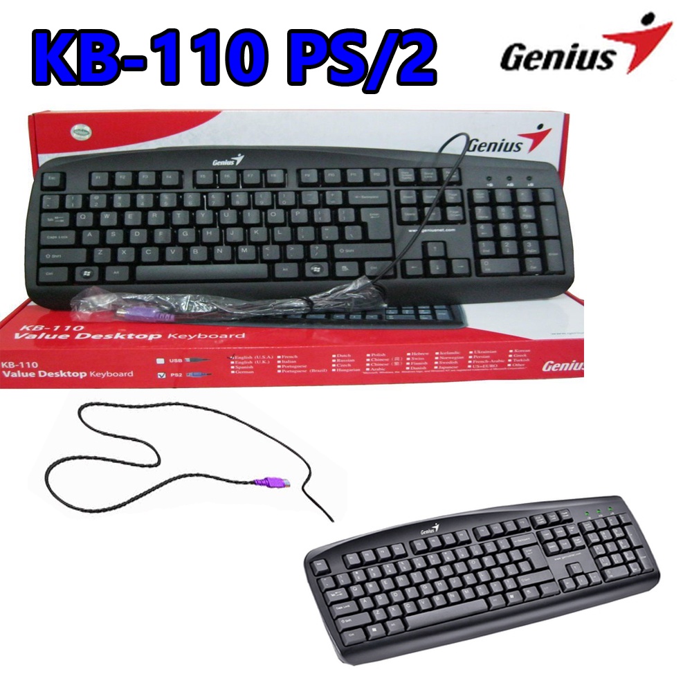 Keyboard Genius Unitech PS2 KB-100 / UNK-001 คีย์บอร์ด จีเนียส ยูนิเทค ...
