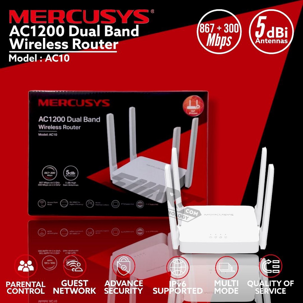 เราเตอร์ Mercusys AC10 DualBand | Shopee Thailand