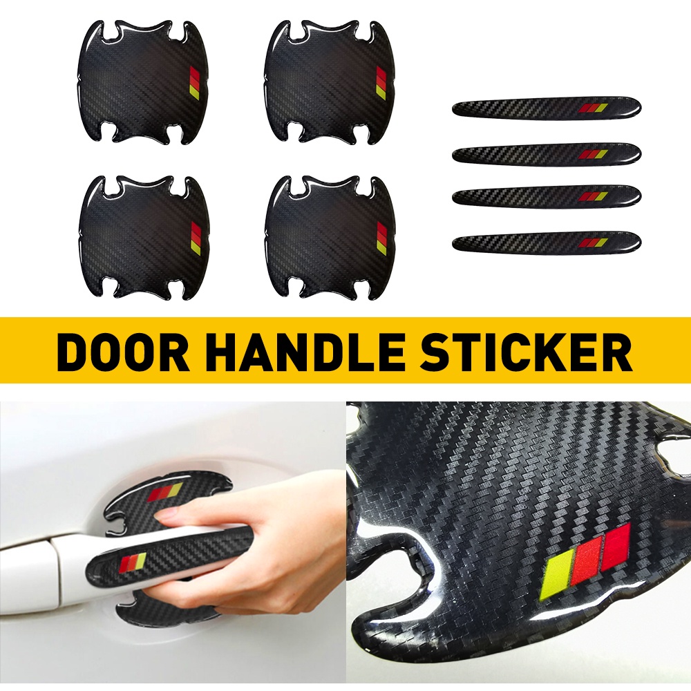Car Door Cup Handle Sticker Carbon Fiber For Toyota Corolla Tacoma ...