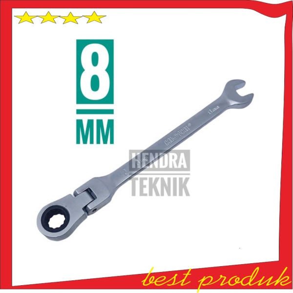 Pas RING KEY RACHET 8 MM FLEXIBLE PAS RING KEY COMBINATION KEY 8 มม. ...
