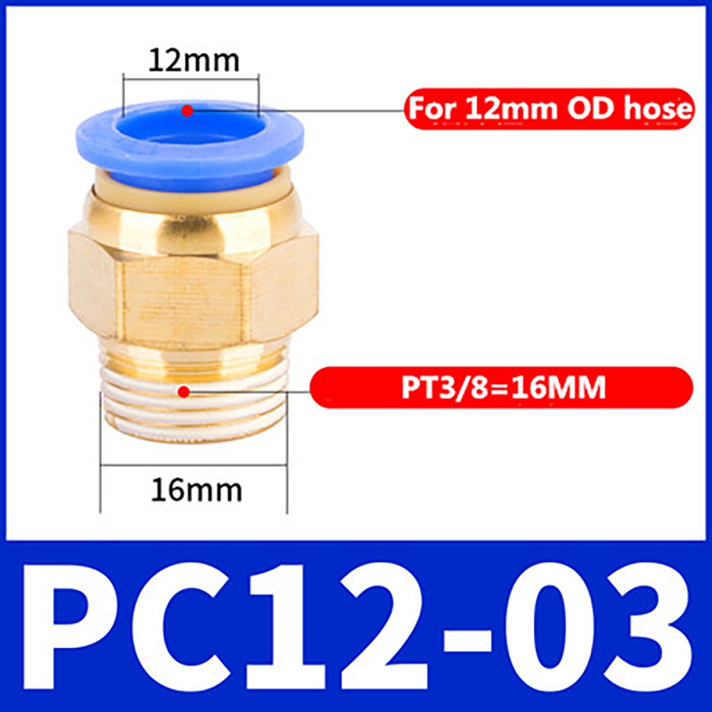 ข้อต่อท่อนิวเมติก ทองแดง PC8-02 6 มม. | Shopee Thailand