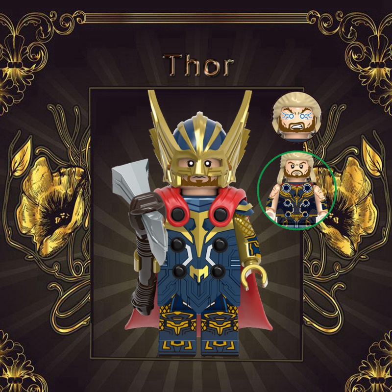 Thor Love and Thunder บล็อคตัวต่อ รูปภาพยนตร์ ขนาดเล็ก ของเล่นเสริมการ ...