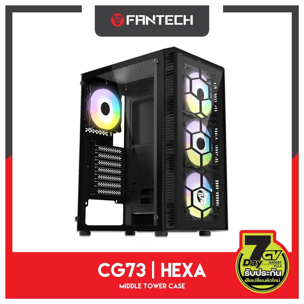 FANTECH รุ่น CG73 HEXA RGB Gaming Case Middle Tower ATX Case เคส ...