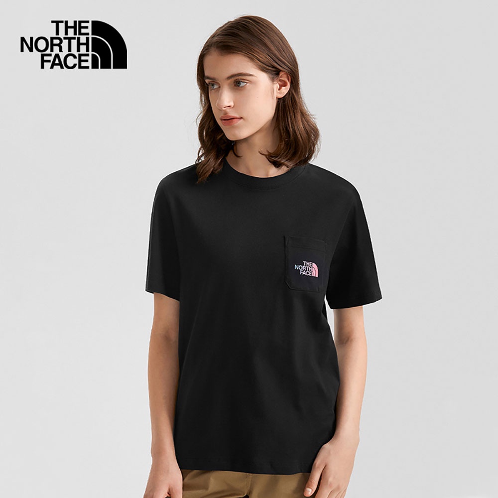 THE NORTH FACE W S/S BOX BRANDING POCKET TEE - AP - TNF BLACK TNF BLACK ...