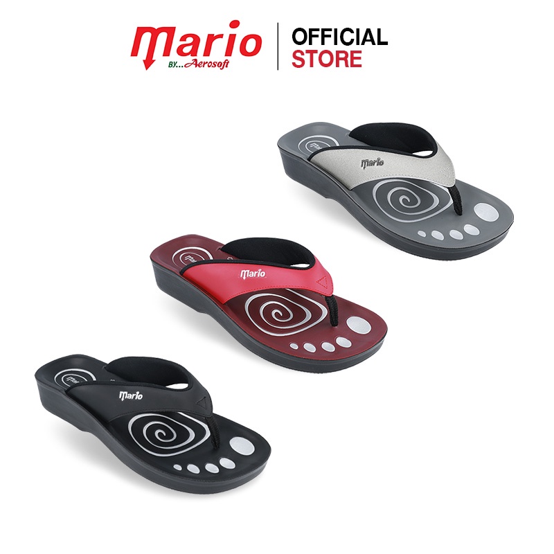 Mario by Aerosoft รองเท้าแตะหญิงรุ่น W1861 แบบสวม นุ่มสบาย | Shopee ...
