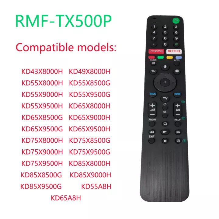 ใหม่เปลี่ยน RMF-TX500P ทีวีรีโมทคอนโทรลทีวีรุ่น KD43X8000H KD49X8000H KD55X8000H KD55X8500G ...