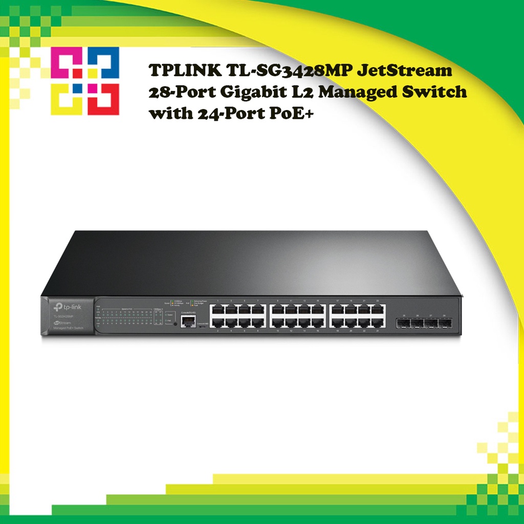 TP-LINK TL-SG3428MP JetStream 28-Port Gigabit L2 Managed Switch with 24-Port PoE+ | Shopee Thailand
