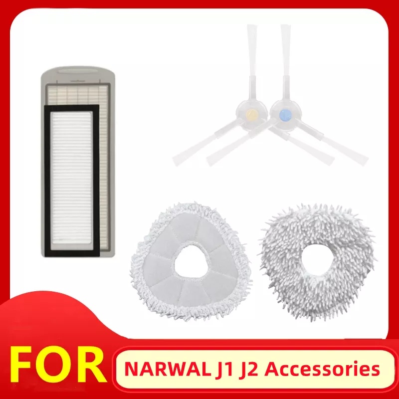 Narwal J1/J2 อะไหล่แปรงหลัก แปรงด้านข้าง แผ่นกรอง ผ้าม็อบ ถังขยะ แผ่น ...