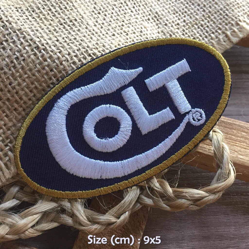 Colt ลายยี่ห้อปืน ตัวรีดติดเสื้อ อาร์มรีด อาร์มปัก ตกแต่งเสื้อผ้า หมวก ...