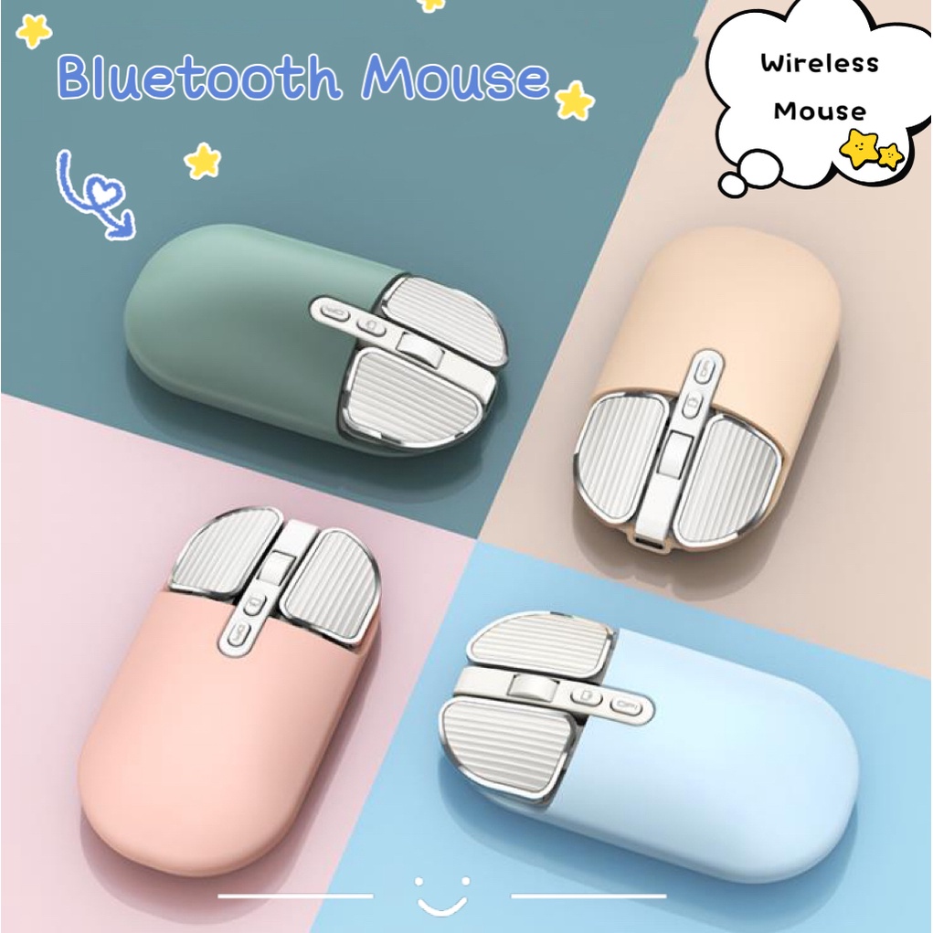 เมาส์ไร้สาย wireless mouse Bluetooth mouse เมาส์บลูทูธ มีแบตในตัว เมาส์ ...