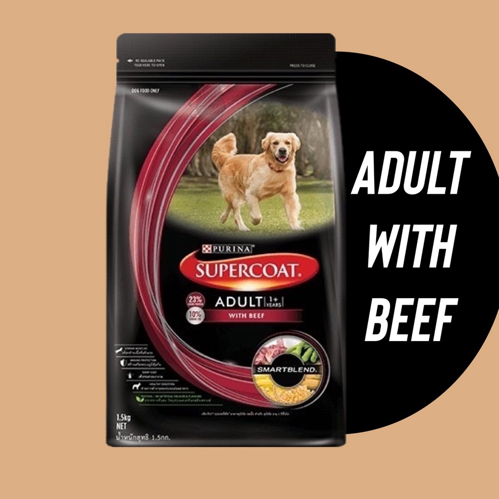 อาหารสุนัข SuperCoat (ซุปเปอร์โค้ท) ขนาด 8 - 10 กิโลกรัม อาหารเม็ดสำหรับสุนัข | Shopee Thailand