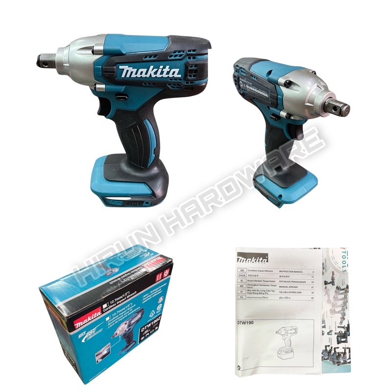 บล็อกไฟฟ้าไร้สาย MAKITA DTW190Z 1/2 นิ้ว 18V. (190 Nm.) ตัวเปล่า DTW190 ...