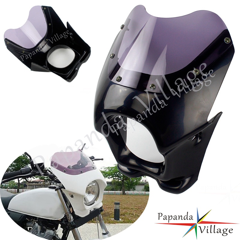 Black Motorcycle Front Headlamp Cover Headlight Fairing Cowl For Honda ...