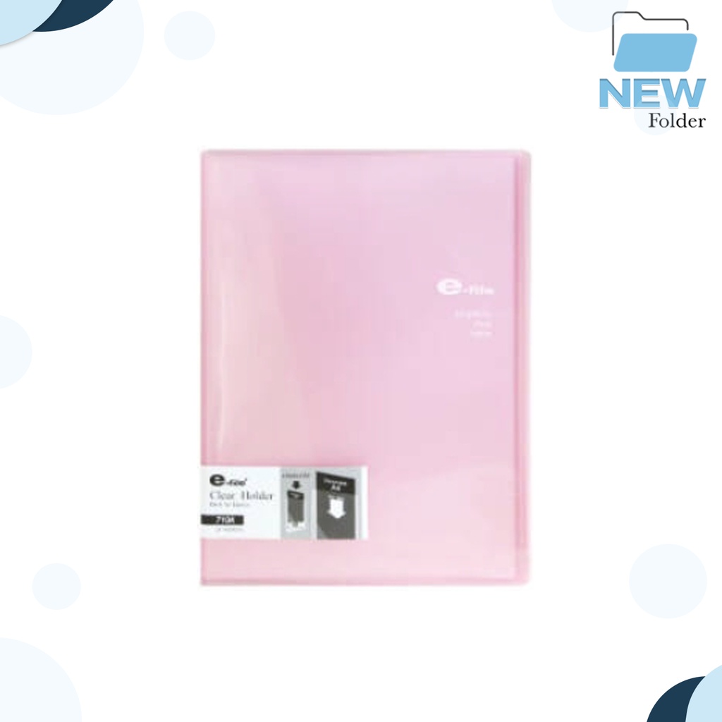 แฟ้มสะสมผลงาน A4/20ซอง (เติมไส้ไม่ได้) ปกสอดโชว์เอกสารได้ e-file 710A | Shopee Thailand