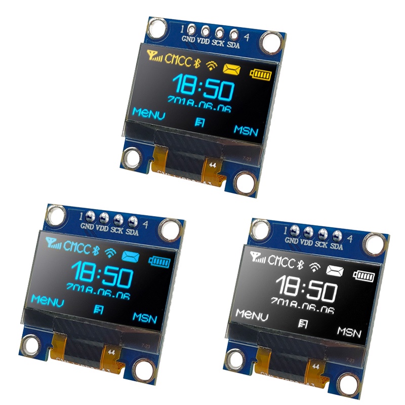โมดูลหน้าจอ LCD LED 0.96 นิ้ว 4Pin I2C IIC 128X64 OLED สําหรับ Arduino ...