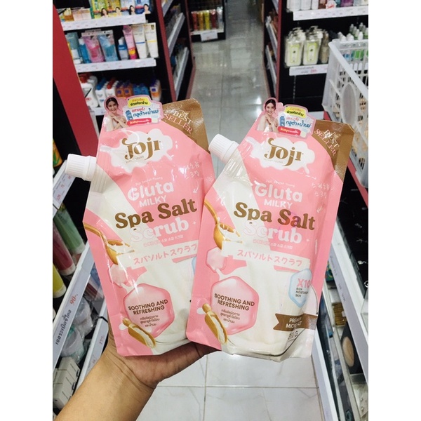Joji Secret Young Gluta Milky Spa Salt Scrub 350g. โจจิ ซีเคร็ท ยัง กล ...