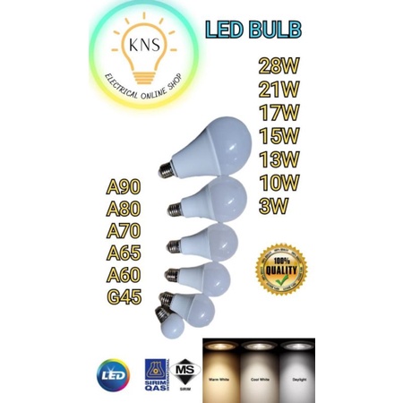 E27 LED DOWNLIGHT BULB G45 A60 A65 A70 A80 A90 3W 10W 13W 15W 17W 21W 28W DAYLIGHT WARMWHITE ...