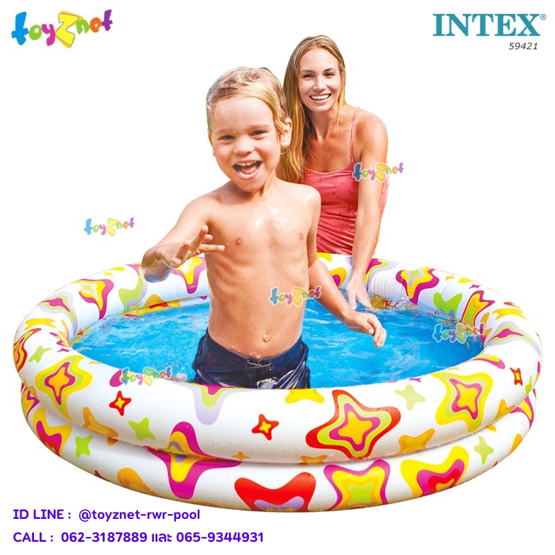 Intex สระน้ำ สระเป่าลมลายเซอร์เคิ้ล 1.22x0.25 ม. รุ่น 59421 | Shopee ...