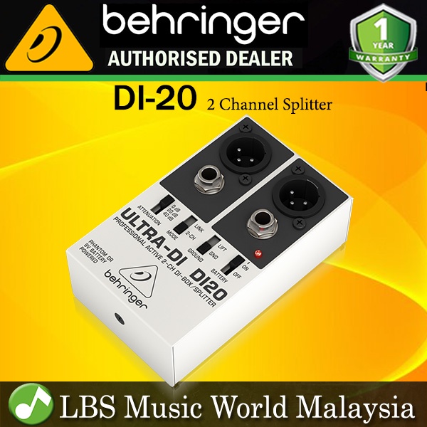 Behringer Ultra-DI DI 20 Professional Active 2 ช่อง DI Active Direct ...