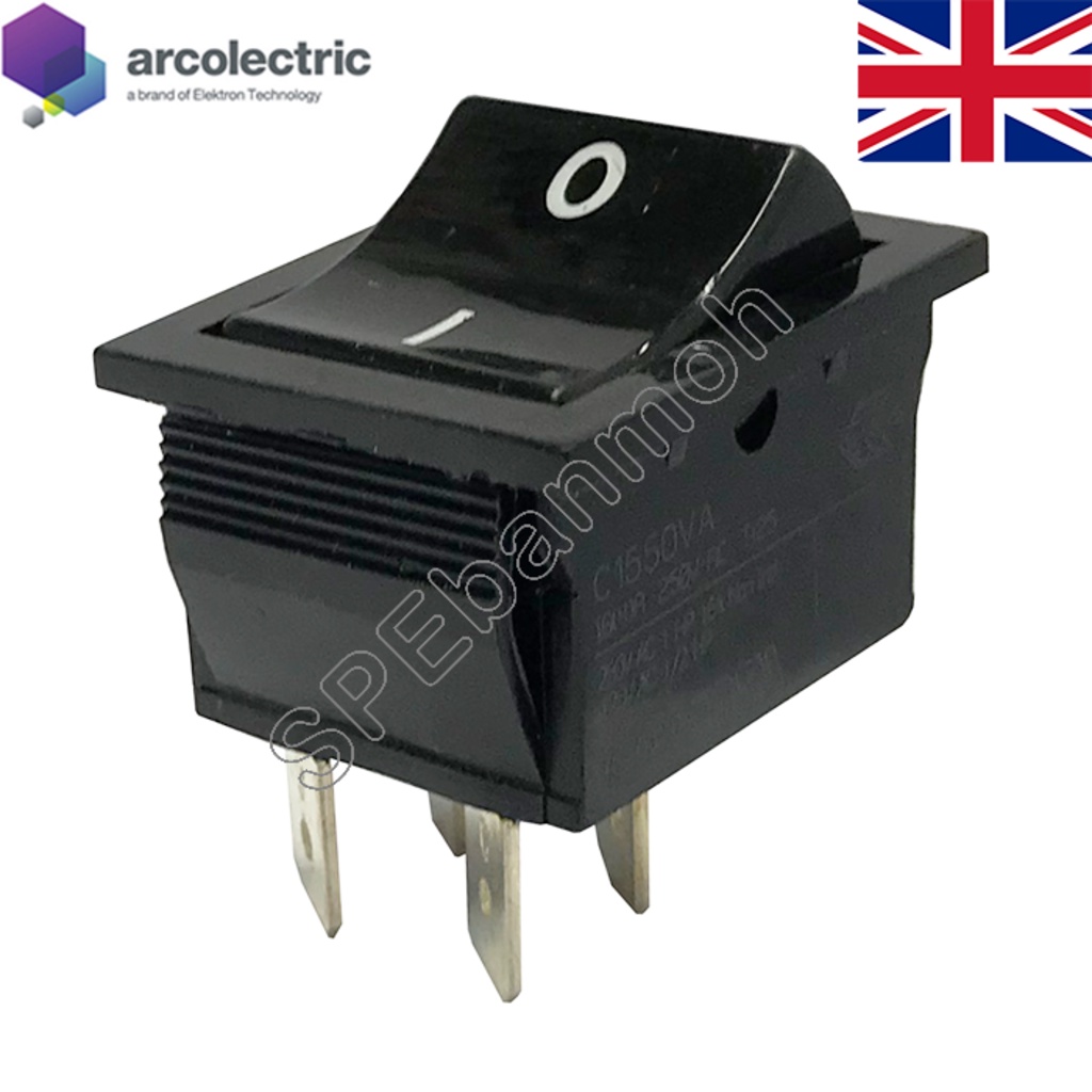 Arcolectric Switch C1550VA สวิทช์กระดก หนา (Rocker Switch) ON-OFF 16A 250VAC | Shopee Thailand