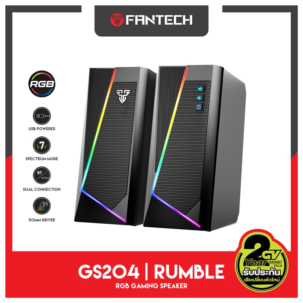 FANTECH BEAT GS204 RGB ลำโพงเกมมิ่ง Gaming speaker ลำโพง ปรับระดับเสียง ...