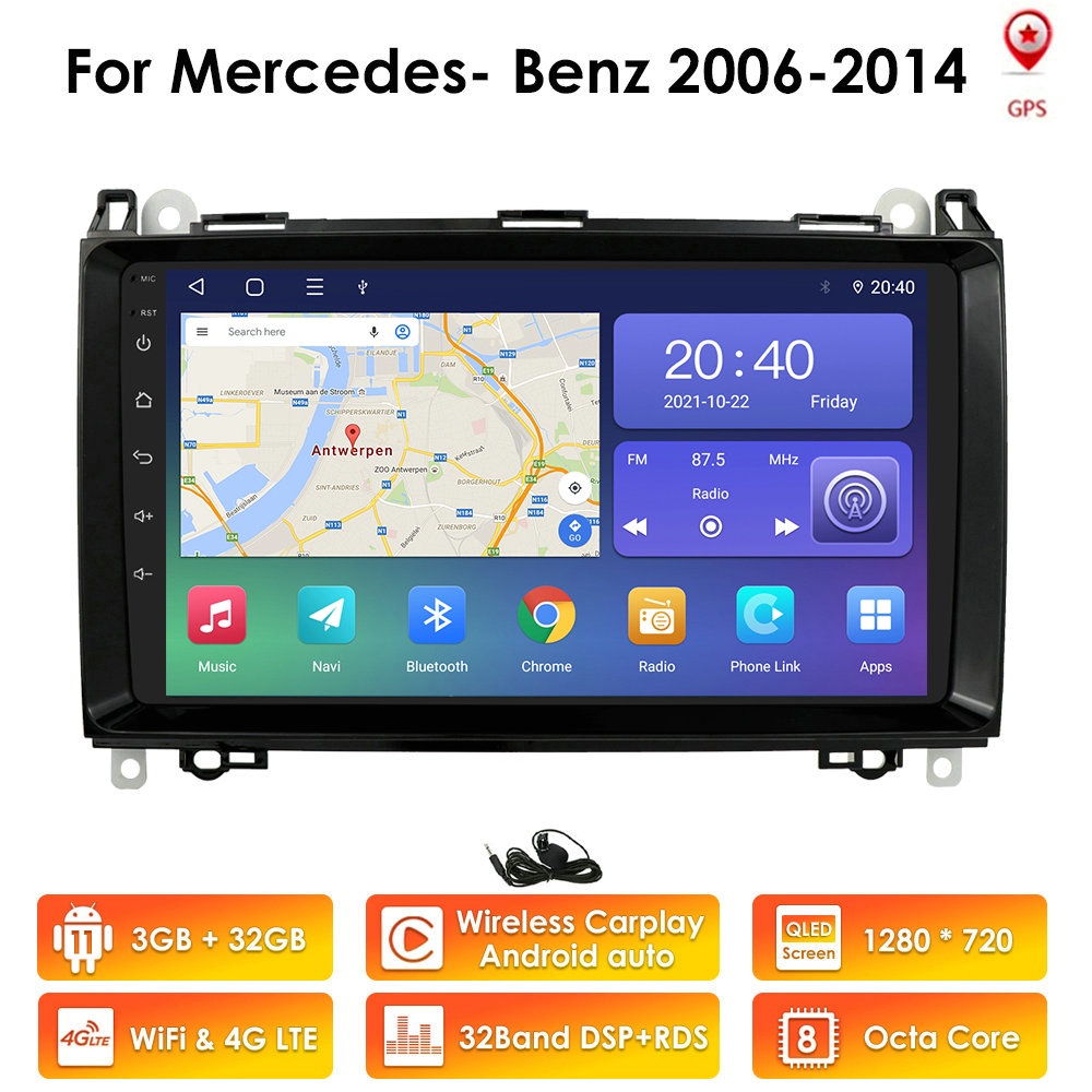 Car Multimedia Player Navigation GPS Radio for Mercedes Benz W169 W245 ...